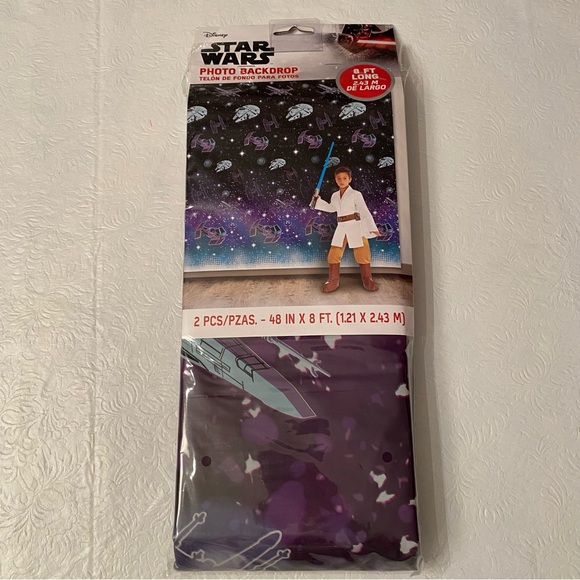 Disney | Party Supplies | Disney Star Wars Photo Backdrop 48 In X 8 Ft ...
